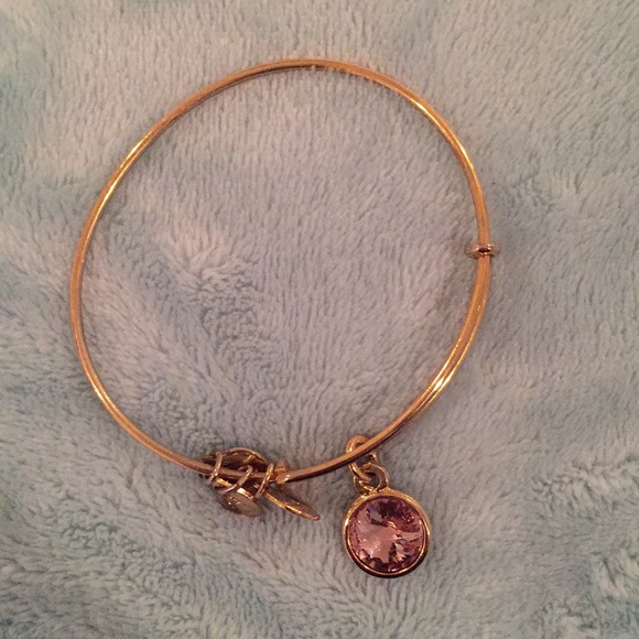 Alex and Ani | Jewelry | Alex And Ani Pink And Gold Gemstone | Poshmark